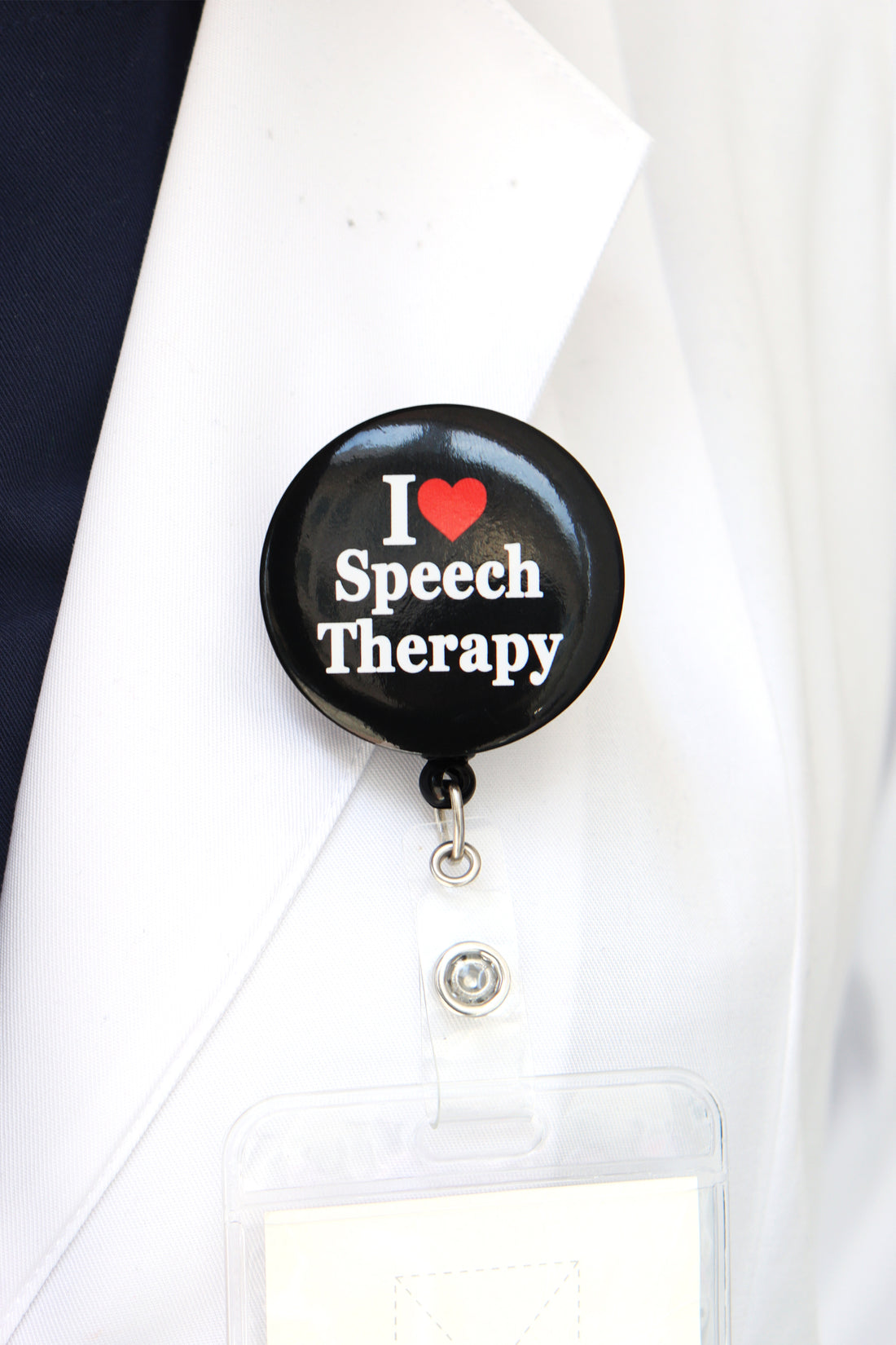 I Love Speech Therapy ID Badge | Scrubs & Clogs – SCRUBS AND CLOGS